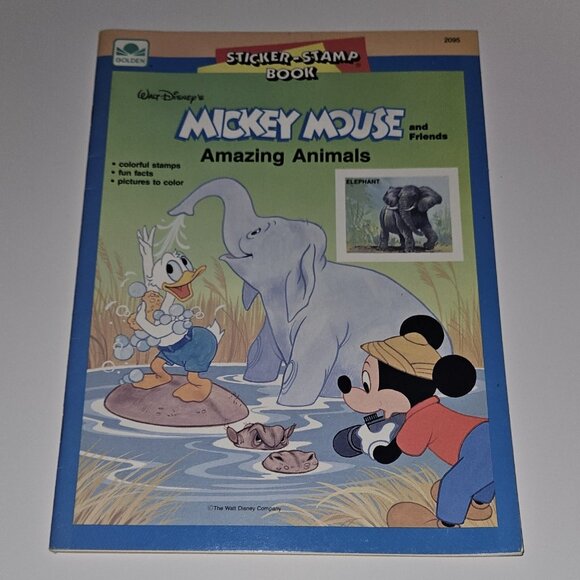 Disney | Other | Vtg 987 Mickey Mouse Friends Amazing Animals Sticker ...